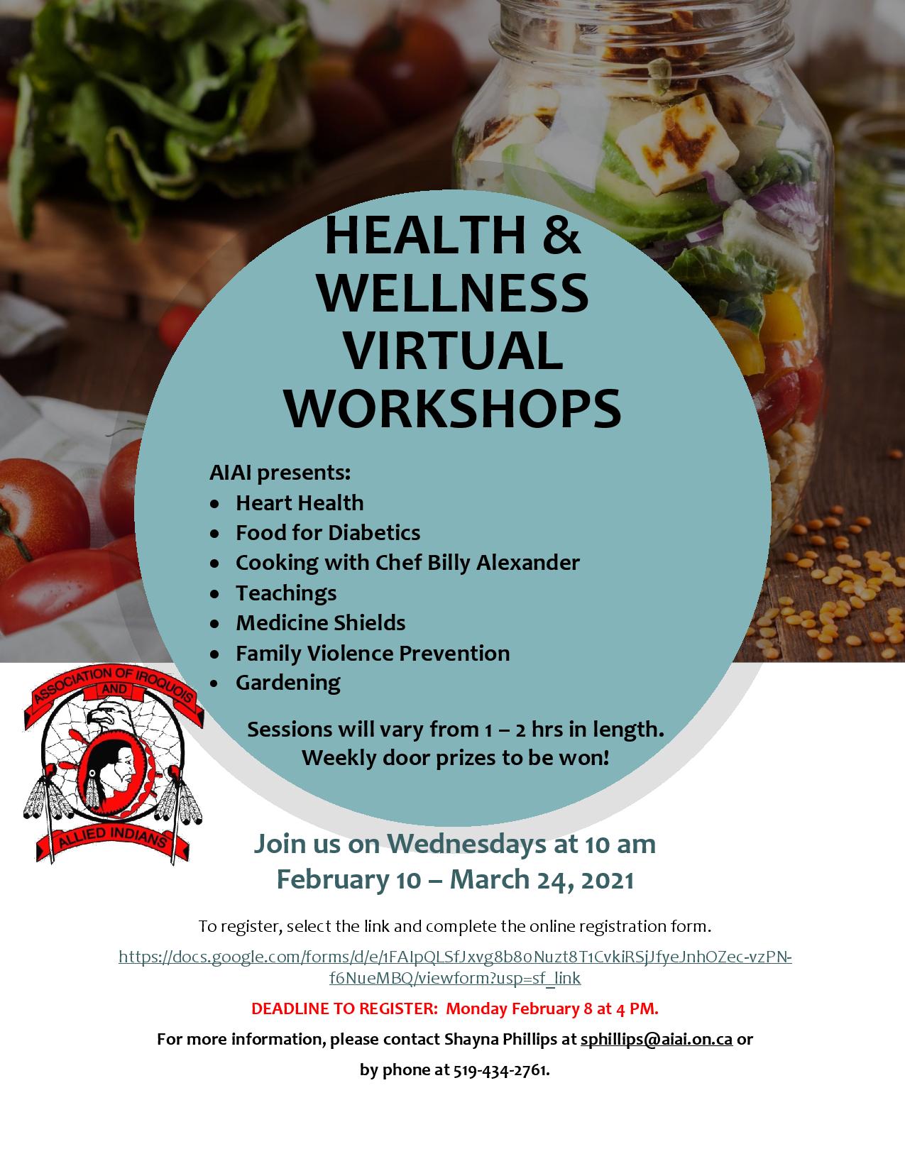 HEALTH & WELLNESS VIRTUAL WORKSHOP REGISTRATION – AIAI HEALTH & WELLNESS VIRTUAL WORKSHOP REGISTRATION – AIAI